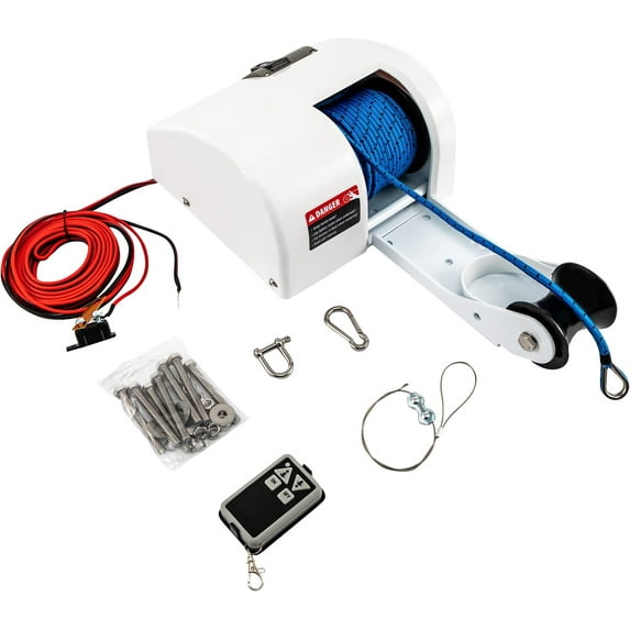 25lbs Boat Anchor Winch 12V Electric Anchor Windlass with Remote ...