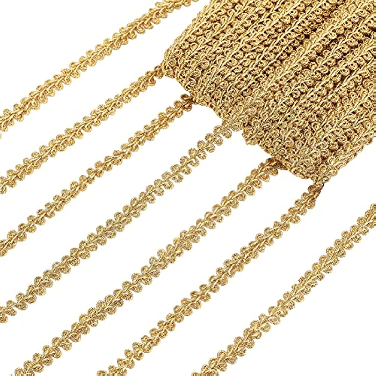 25m 27.3 Yards Metallic Gimp Braid Trim 0.39 inch 10mm Centipede Lace ...