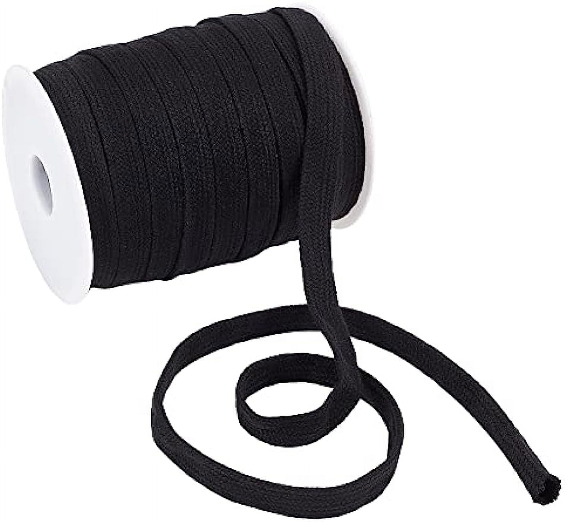 25m 27.34Yards Black Flat Replacement Cotton Cords 15mm Wide Flat ...