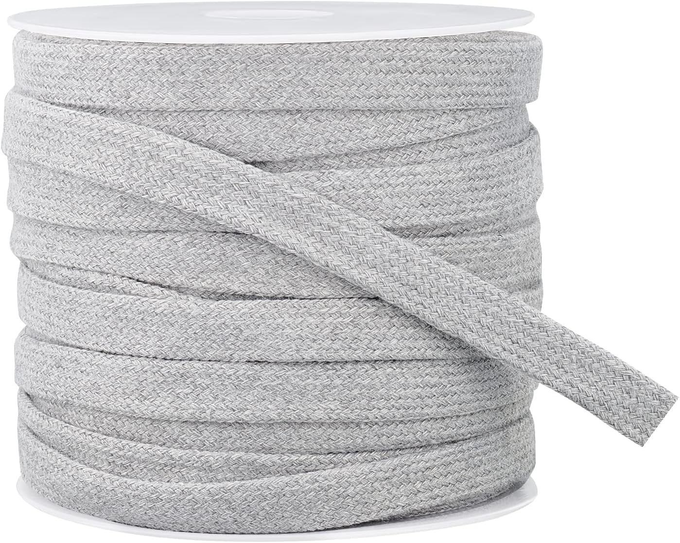25m Grey Flat Drawstring Cord Replacement Double Layer Soft Drawstring ...