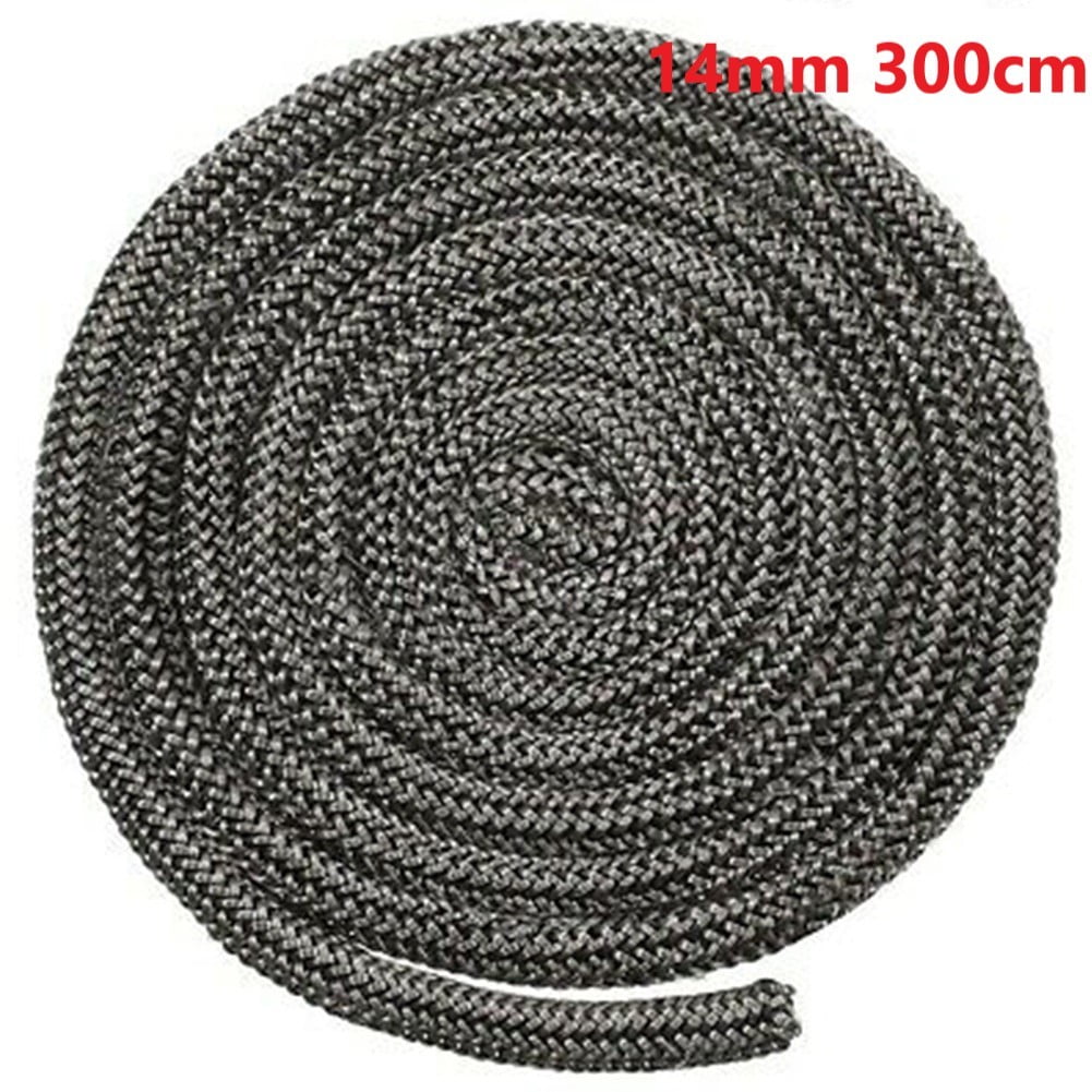 25M Length Black Fire Rope Wood Burning Burnere 10mm Log Burner Door ...