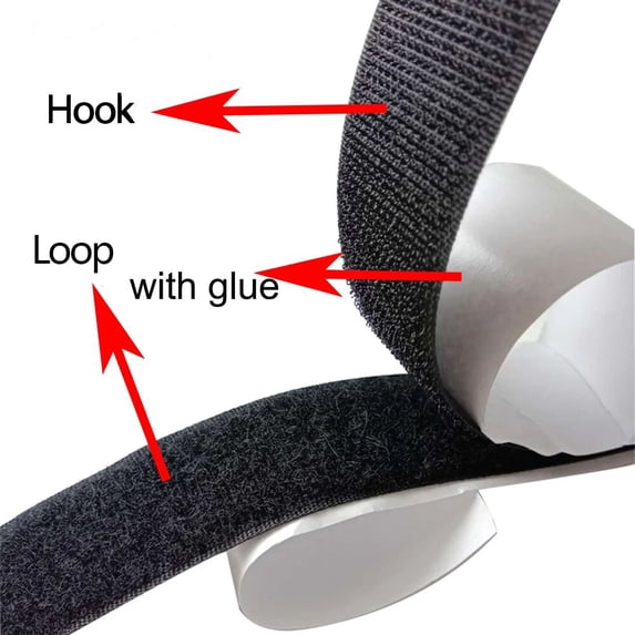 25meters Strong Self Adhesive Hook and Loop Fastener Tape Nylon Sticker ...