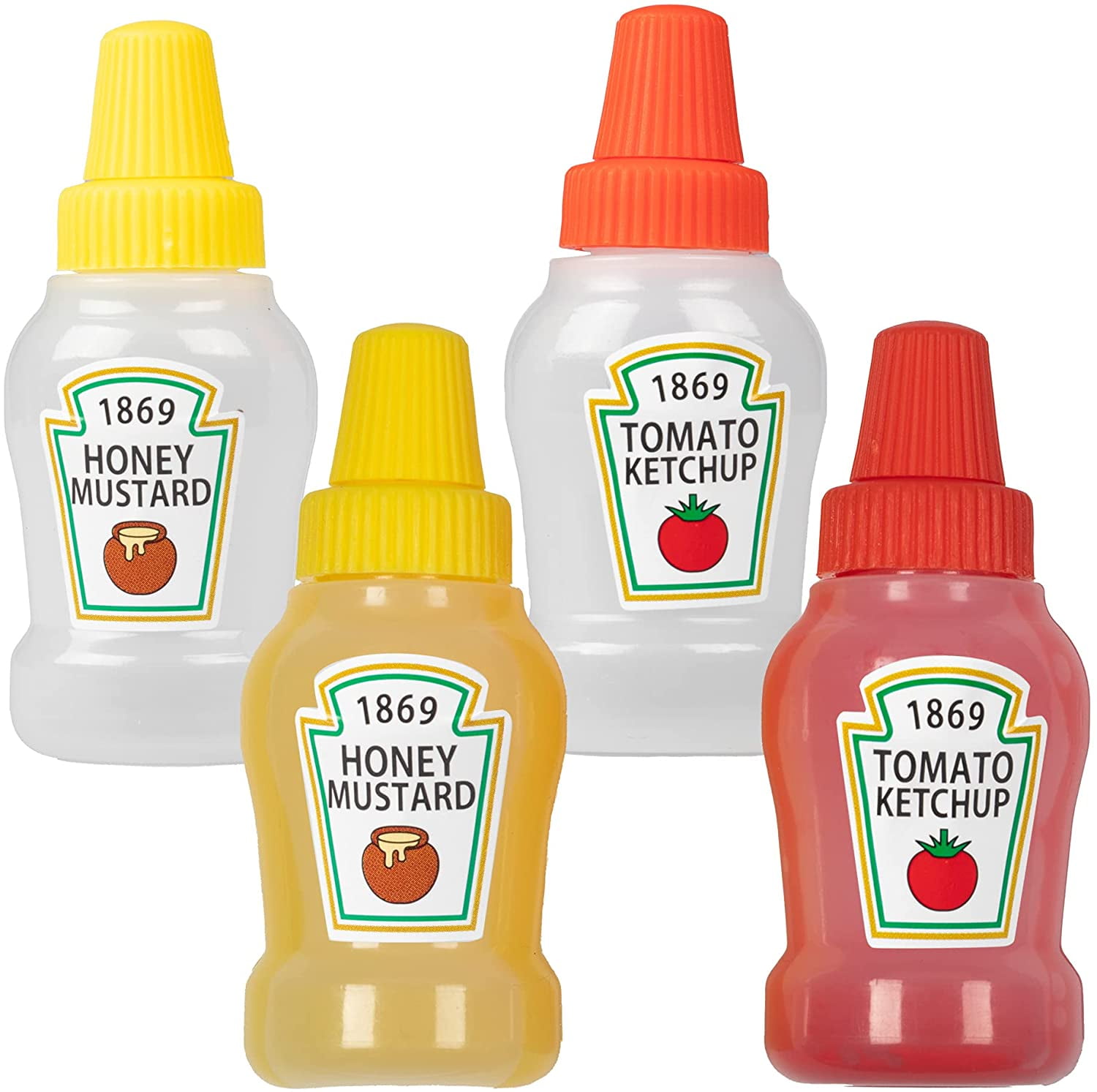 25ml Mini Condiment Squeeze Bottle Honey Squeezable Jar 4 Pack Ketchup ...