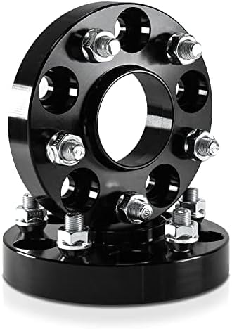 25mm (1 inch) hubcentric black wheel spacers 5x100 compatible for ...