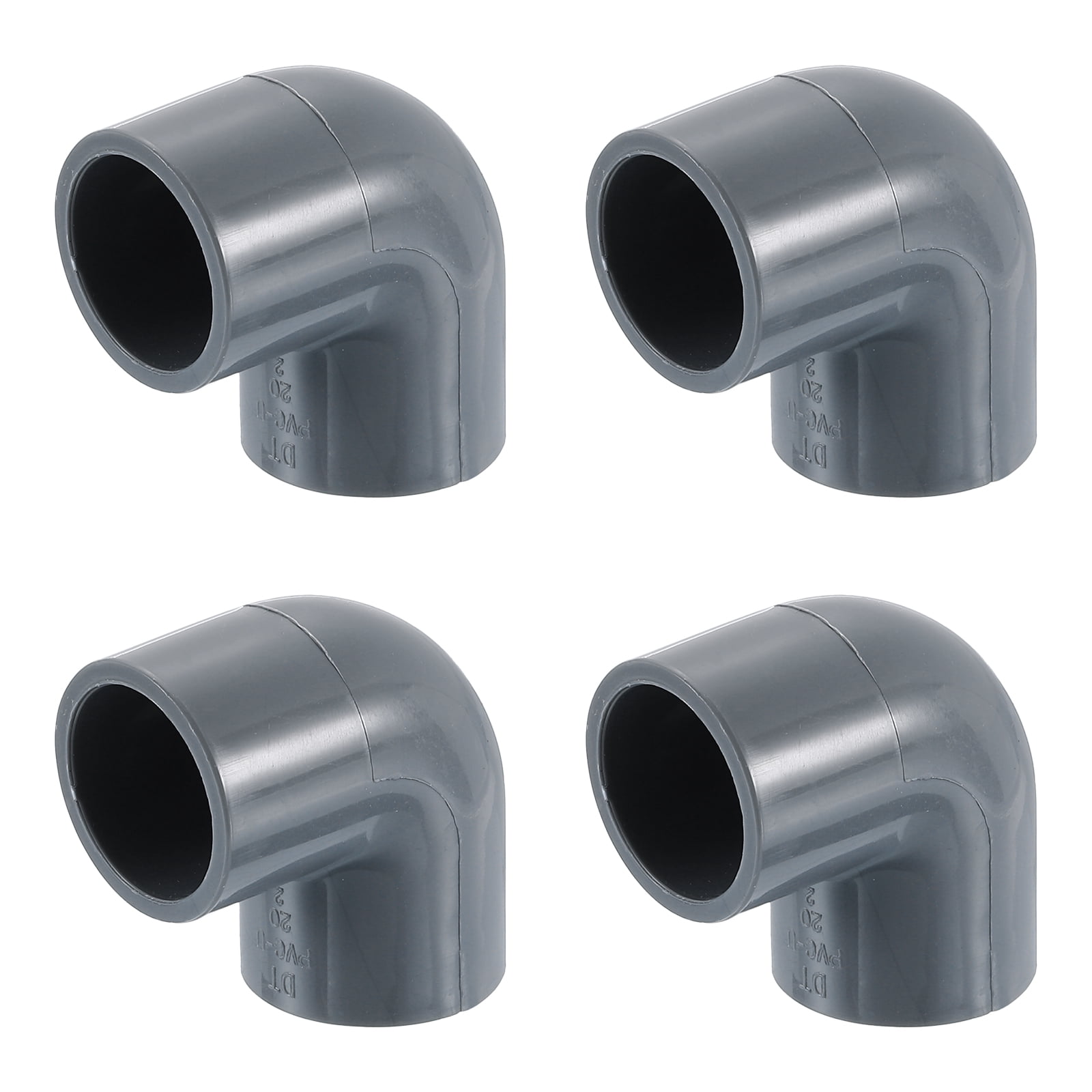 Uxcell 1/2" 90 Degree Elbow, 4Pcs 2 Way Pipe Fittings Connectors, Grey ...