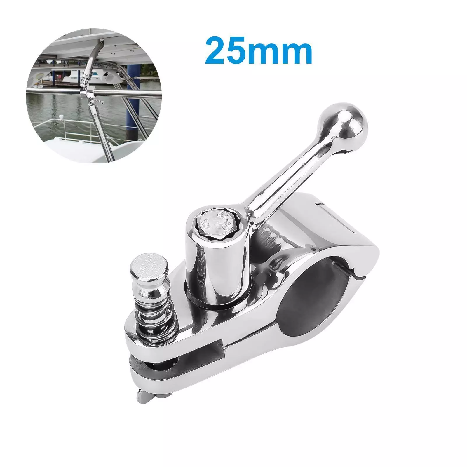 25mm Boat Bimini Top Hinge Quick Release Swivel Deck Top Fitting ...