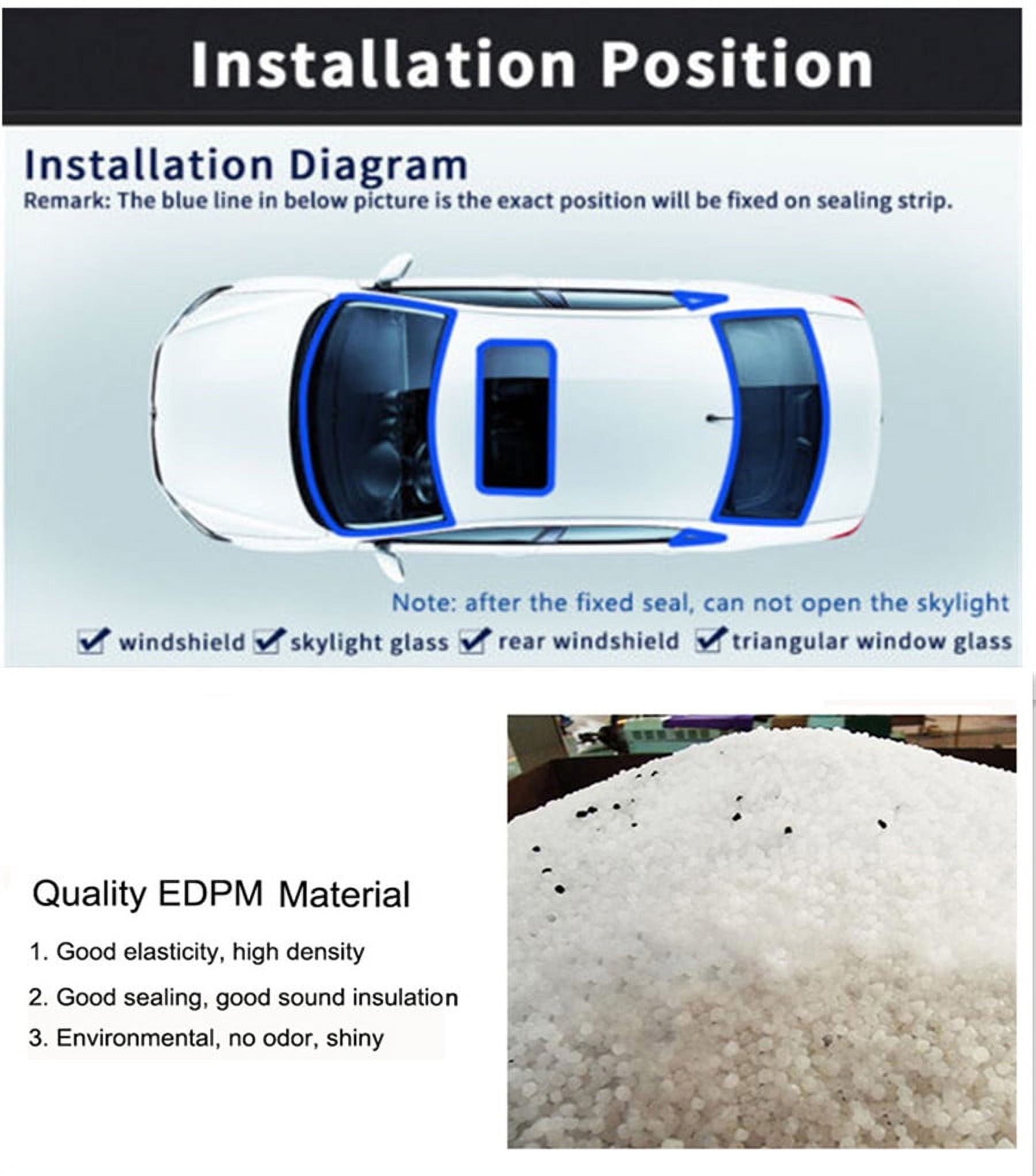 25mm Car Window Sealant Rubber Sunroof Triangular Window Sealed Strips ...