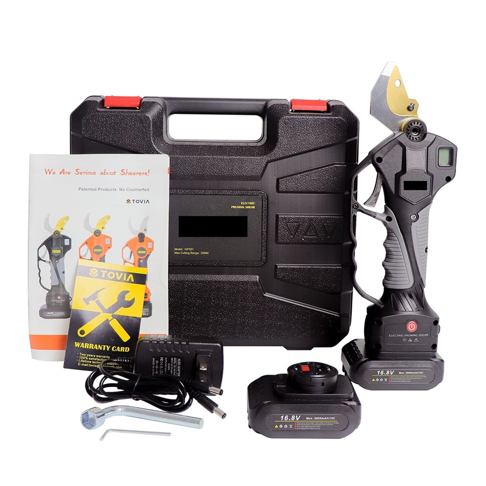 Cordless Electric Pruner 16.8V Lithium-ion Pruning Shear Efficient ...