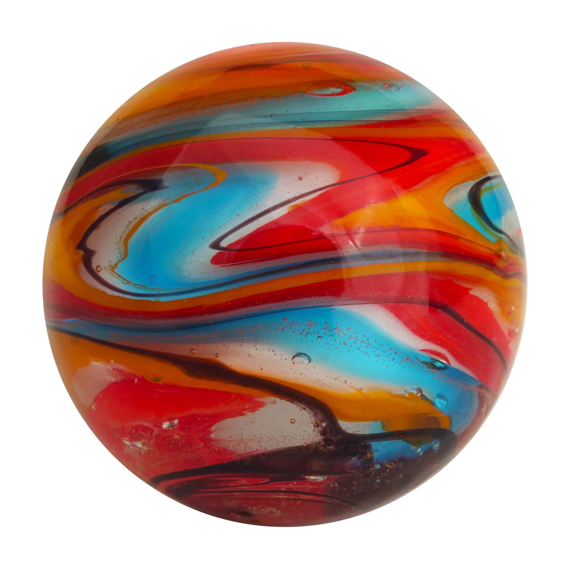25mm Figaro Handmade Art Glass Marble Striped Design Large 1" Shooter ...