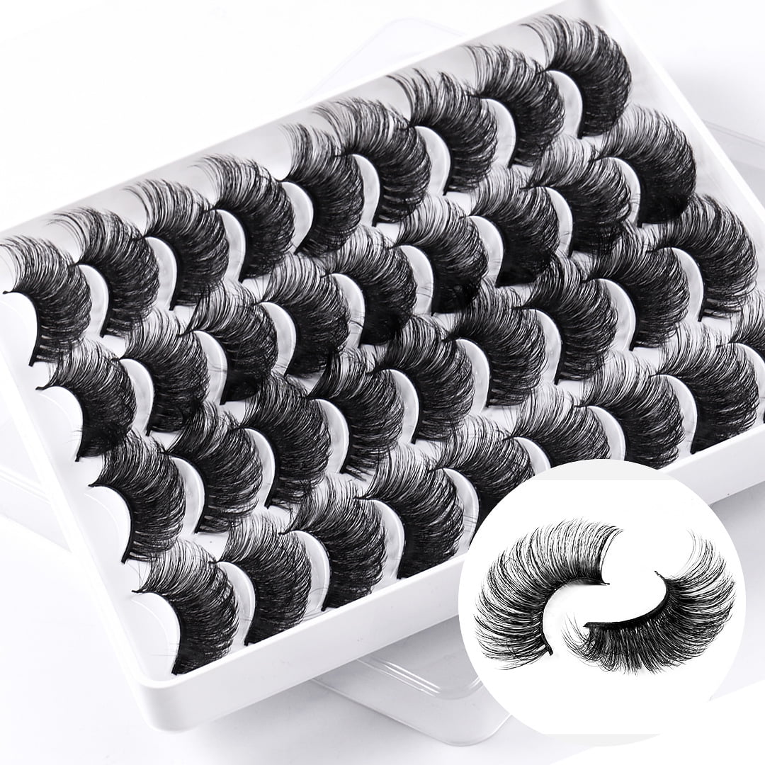 25mm Mink False Eyelashes 18 Pairs Thi Curly Extensions Wholesale ...