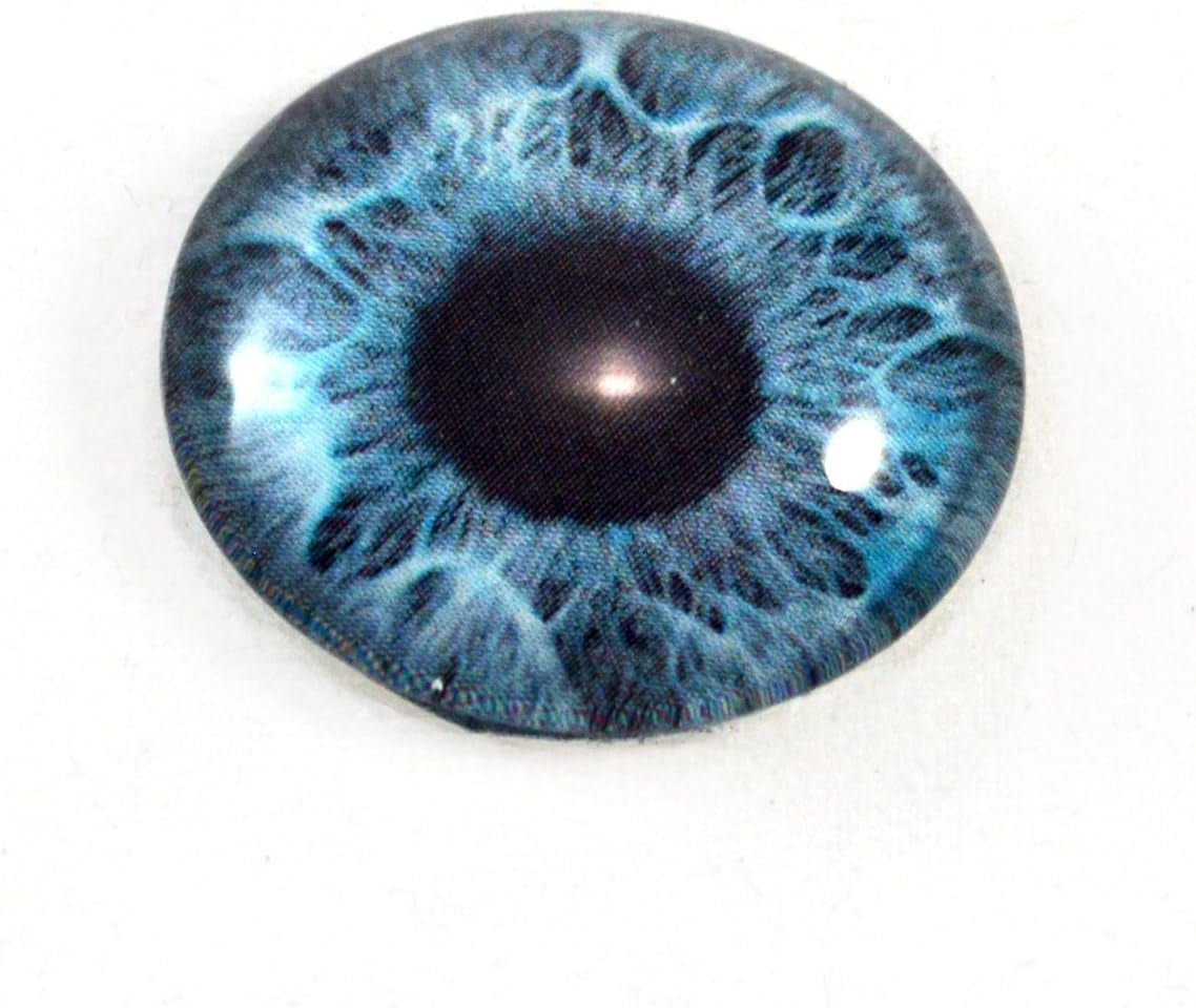 25mm Mint Blue Glass Eye 1 Inch Intense Human Fantasy Cabochon for ...