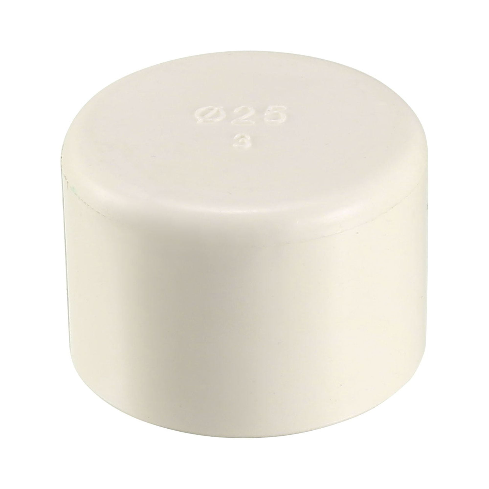 25mm PVC Pipe Cap Fitting, Slip End Caps DWV(Drain Waste Vent) White 2 ...