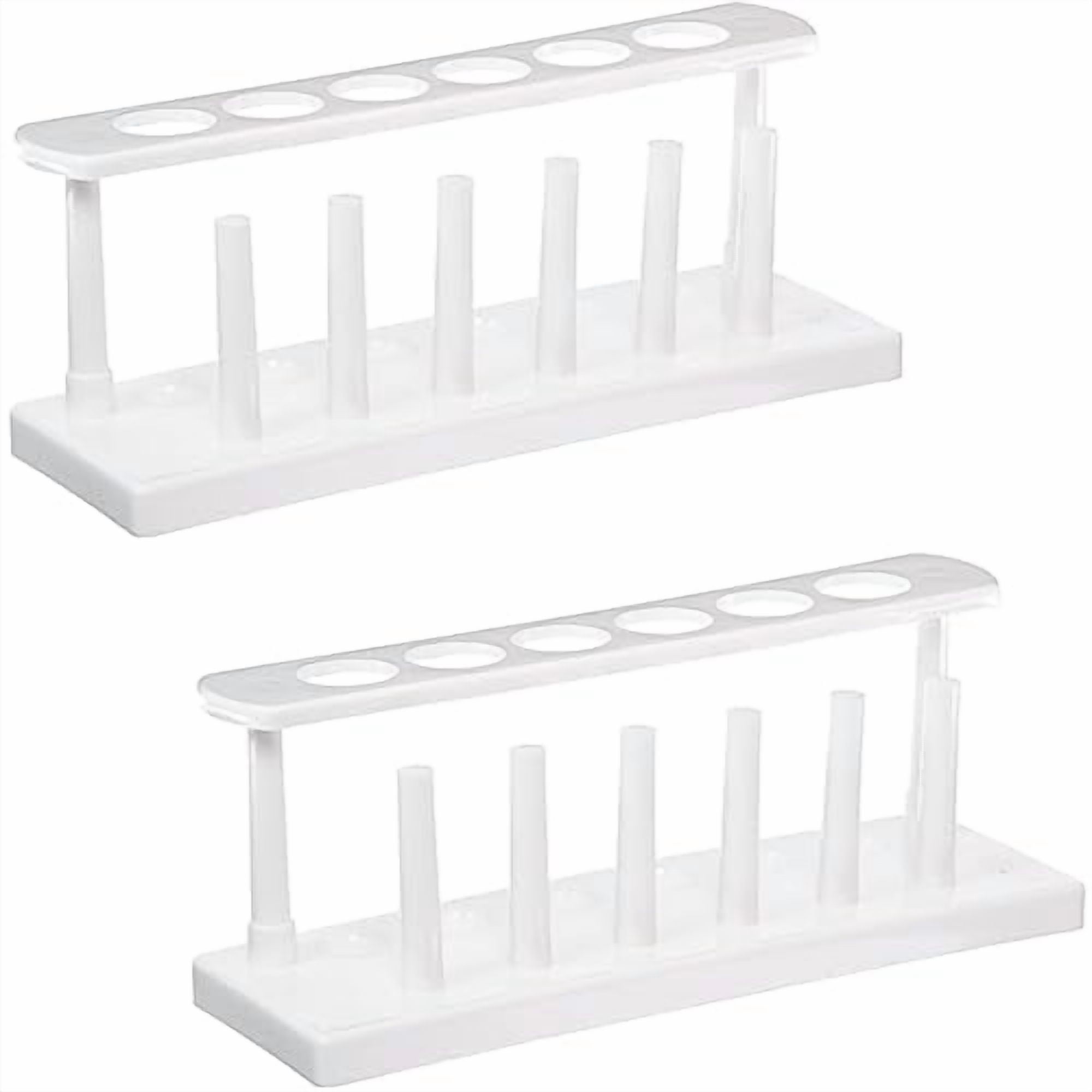 25mm Plastic in-Line Test Tube Rack with Drying Pins, 6 Tube ...