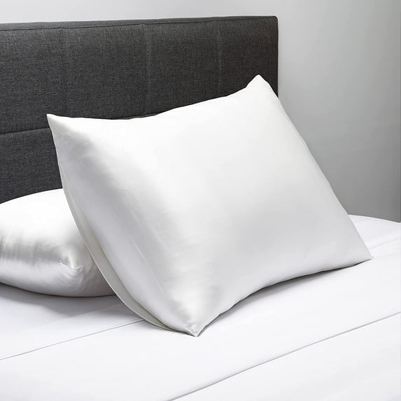 25mm Pure Mulberry Silk Pillowcase (White Standard) - Walmart.com