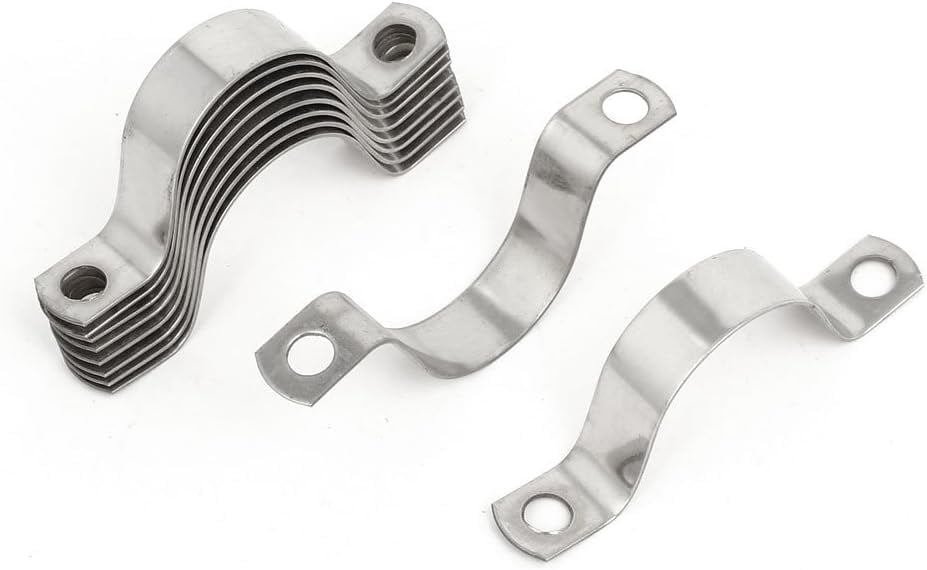 25mm Stainless Steel U Shape Pipe Strap Cable Clips Clamps Fasteners ...