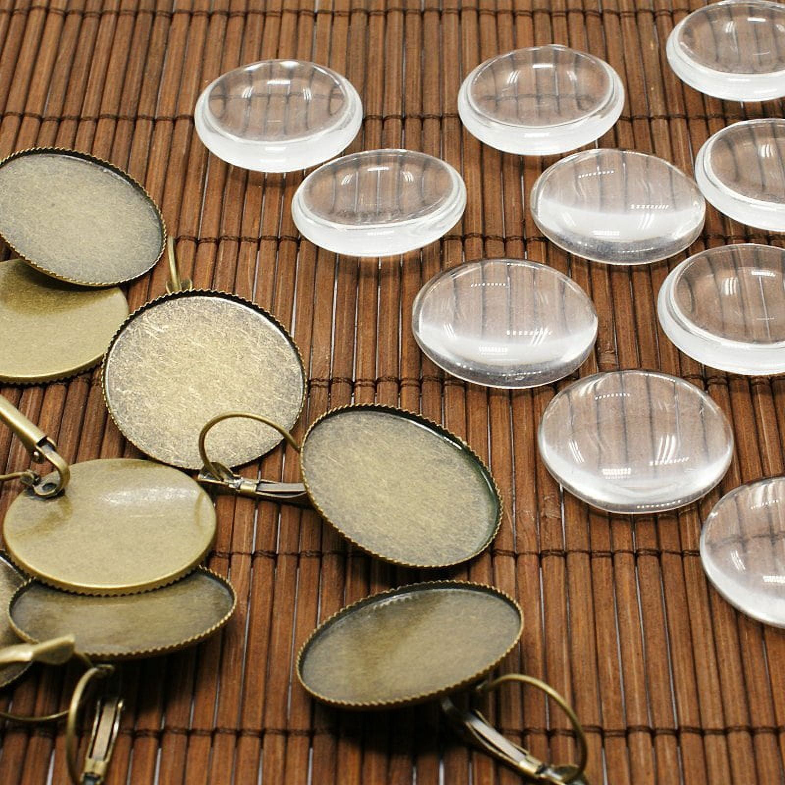 25mm Transparent Clear Domed Glass Cabochon Cover for Brass Photo ...
