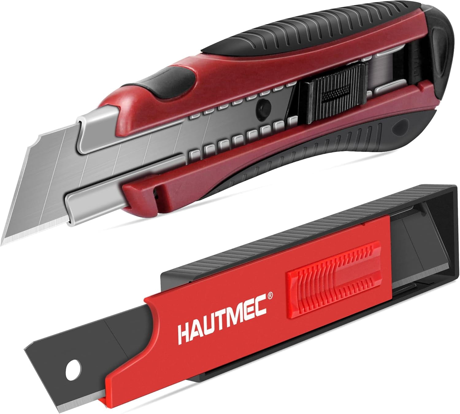 25mm Utility Knife Set, Heavy Duty Auto-Lock, Retractable Box Cutter ...