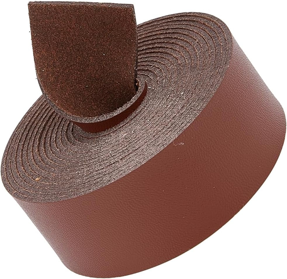 25mm Wide Leather Strips 200cm Long Full Grain Genuine Leather Strap 1 ...