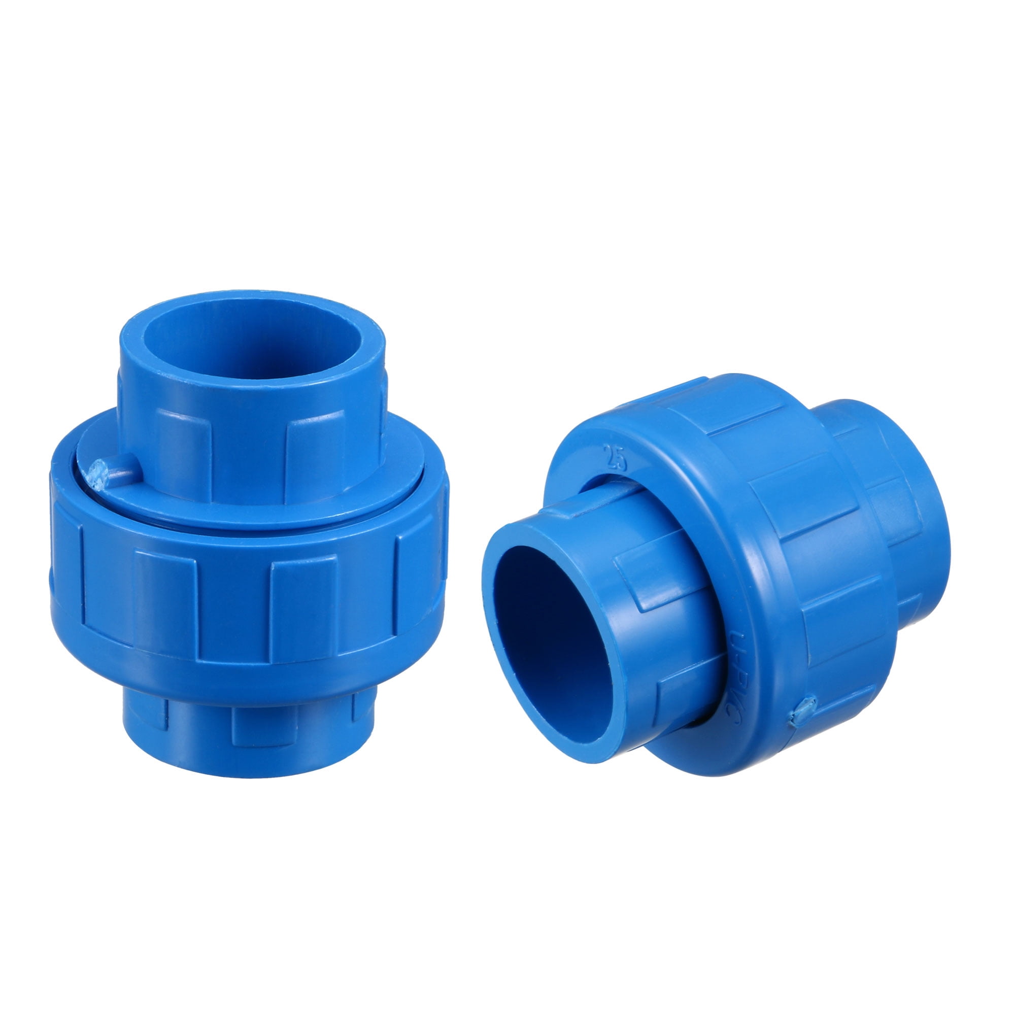 25mm x 25mm,PVC Pipe Fitting Union Solvent Socket Quick Connector Blue ...