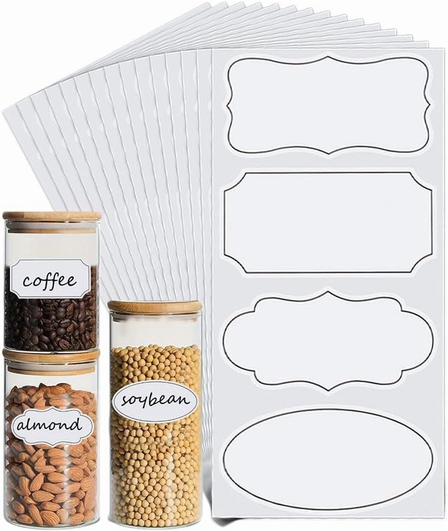 25pc Self-Adhesive Blank Sticker Mixed Shapes White 175x85x0.1mm ...
