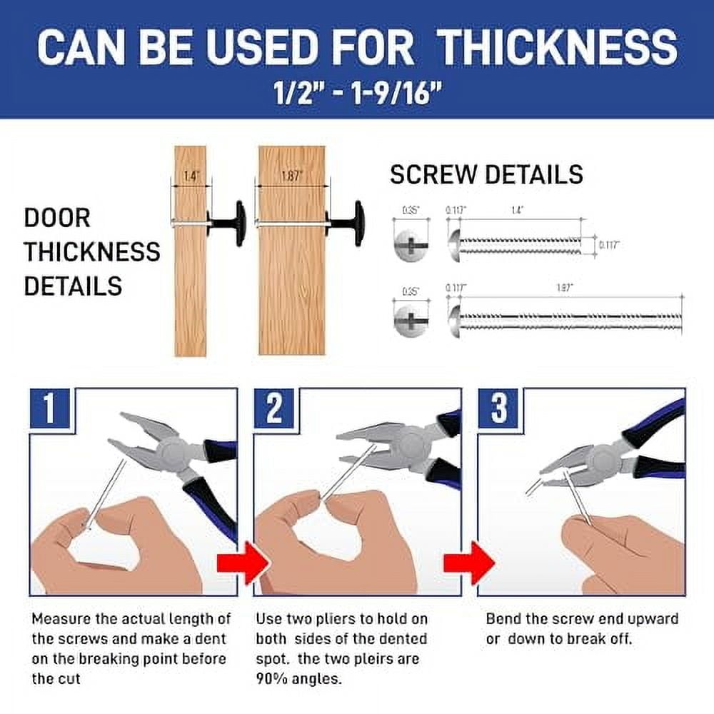 25pcs 1-1/4 Matte Black Cabinet Knobs - Rust-Proof, Modern Design ...