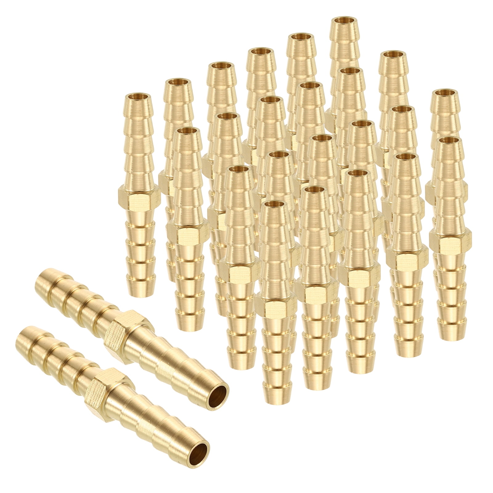 25pcs 1/4" Brass Hose Barb Fitting Metals Splicer Mender for 3D ...