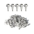 25pcs #10 x 1/2" Stainless Hex Washer Head Self Drilling Screws, 410 Stainless Steel Full Thread ...