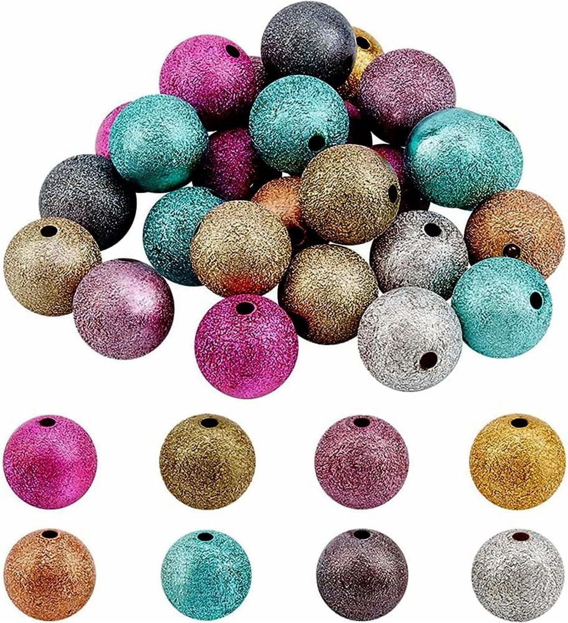25pcs 20mm Pen Beads Focal Beads for Pen Acrylic Large Bead Sparkle ...