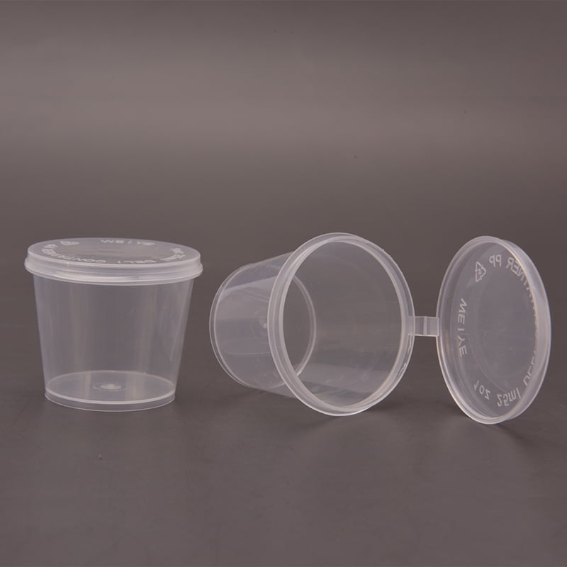25pcs 25ml Disposable Plastic Takeaway Sauce Cup Containers Food Box ...