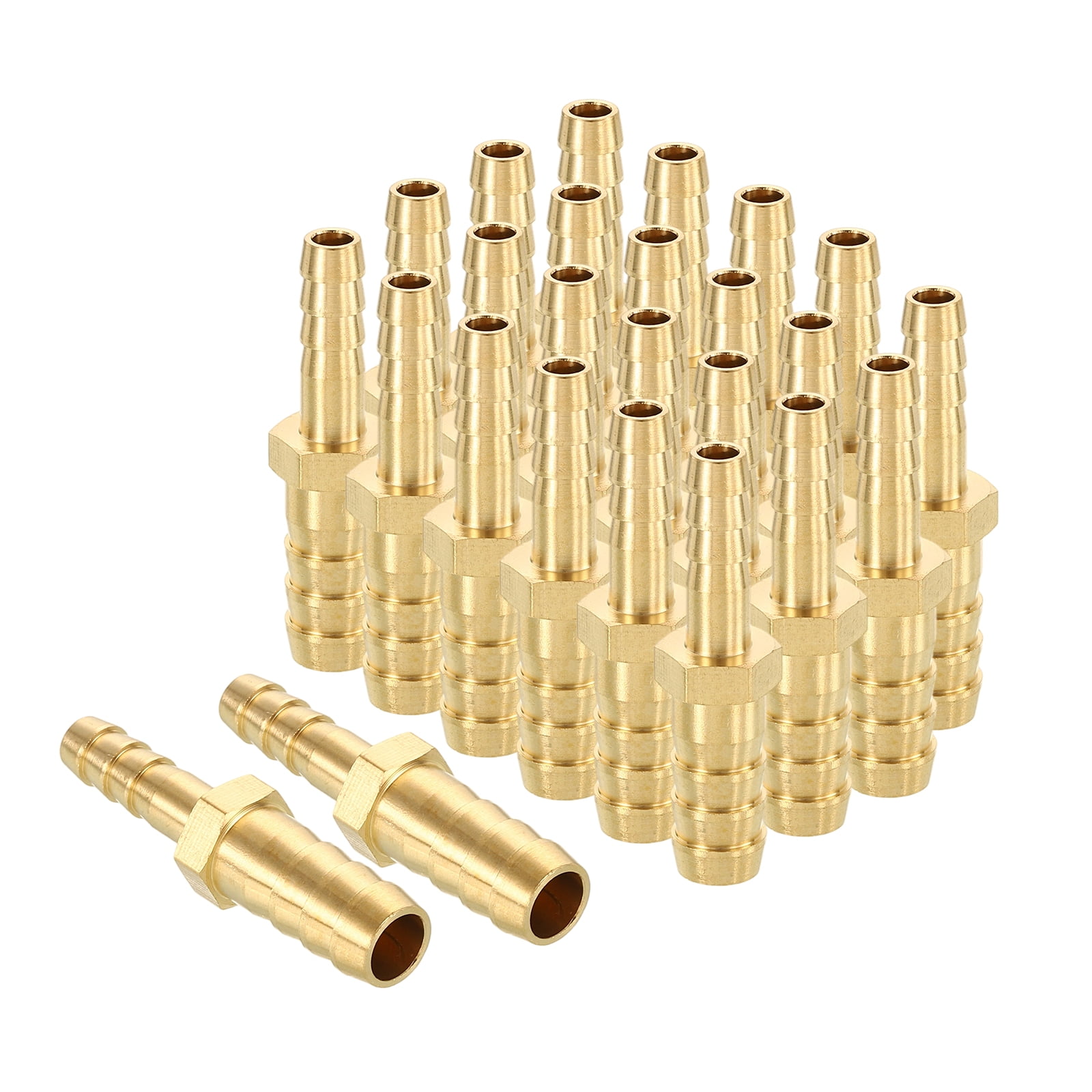 25pcs 3/8" To 1/4" NPT Male Brass Hose Barb Fitting Metals Splicer Mender for 3D Printing, Air ...
