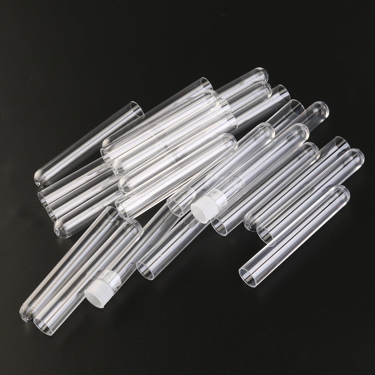25pcs 5ml Plastic Sample Test Tubes Gift Tubes with Caps (Transparent ...