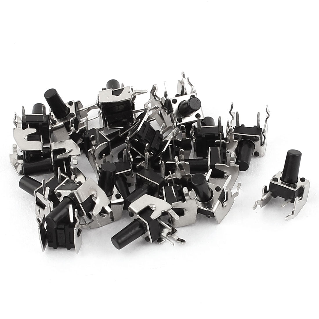 25pcs 6x6x10mm PCB Mount Momentary 2Pin Right Angle Push Button Tactile ...