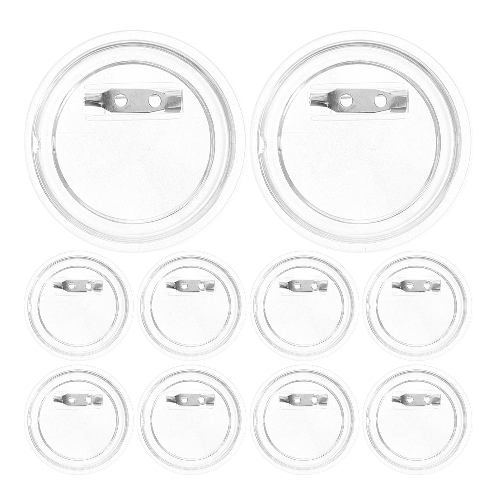 25pcs Acrylic Button Pin Diy Blank Brooch Badges Clear Craft Pins ...