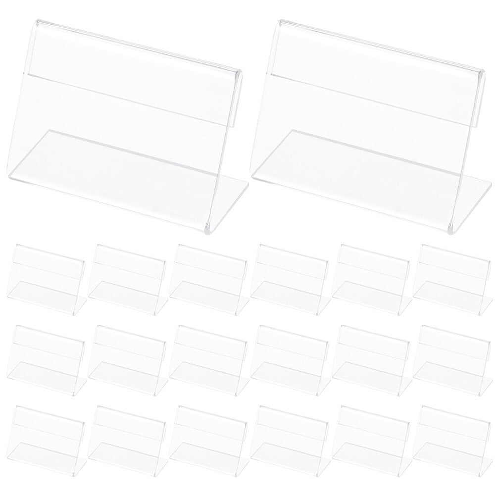 25pcs Acrylic Signs Horizontal Price Display Holders Small Display ...