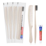 25 pack White Disposable Toothbrushes with Toothpaste and Comb,10g ...