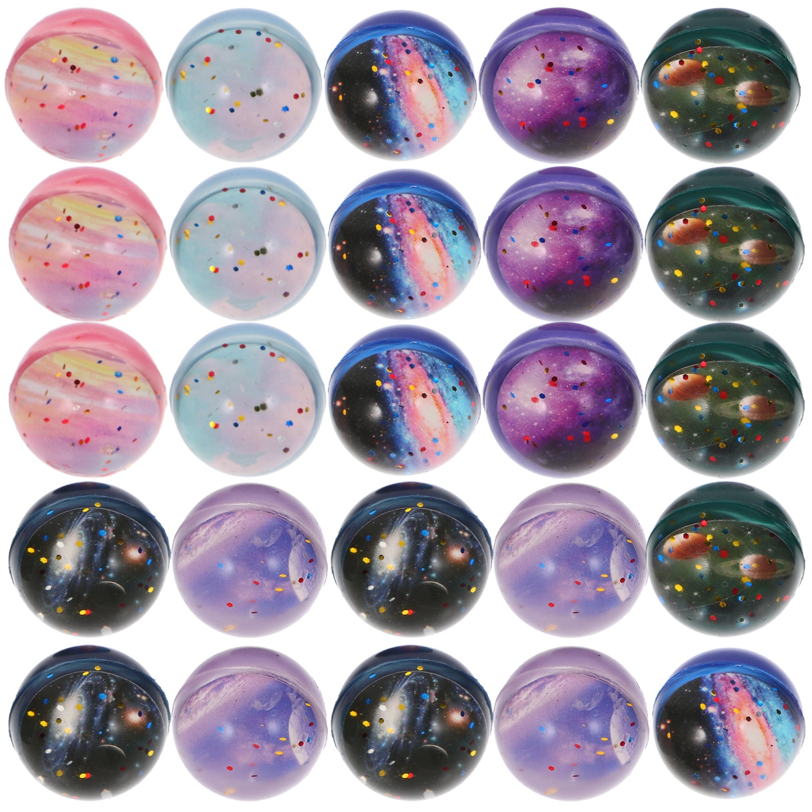 25pcs Bouncy Balls Space Theme Bouncing Ball Party Favors Prizes ...