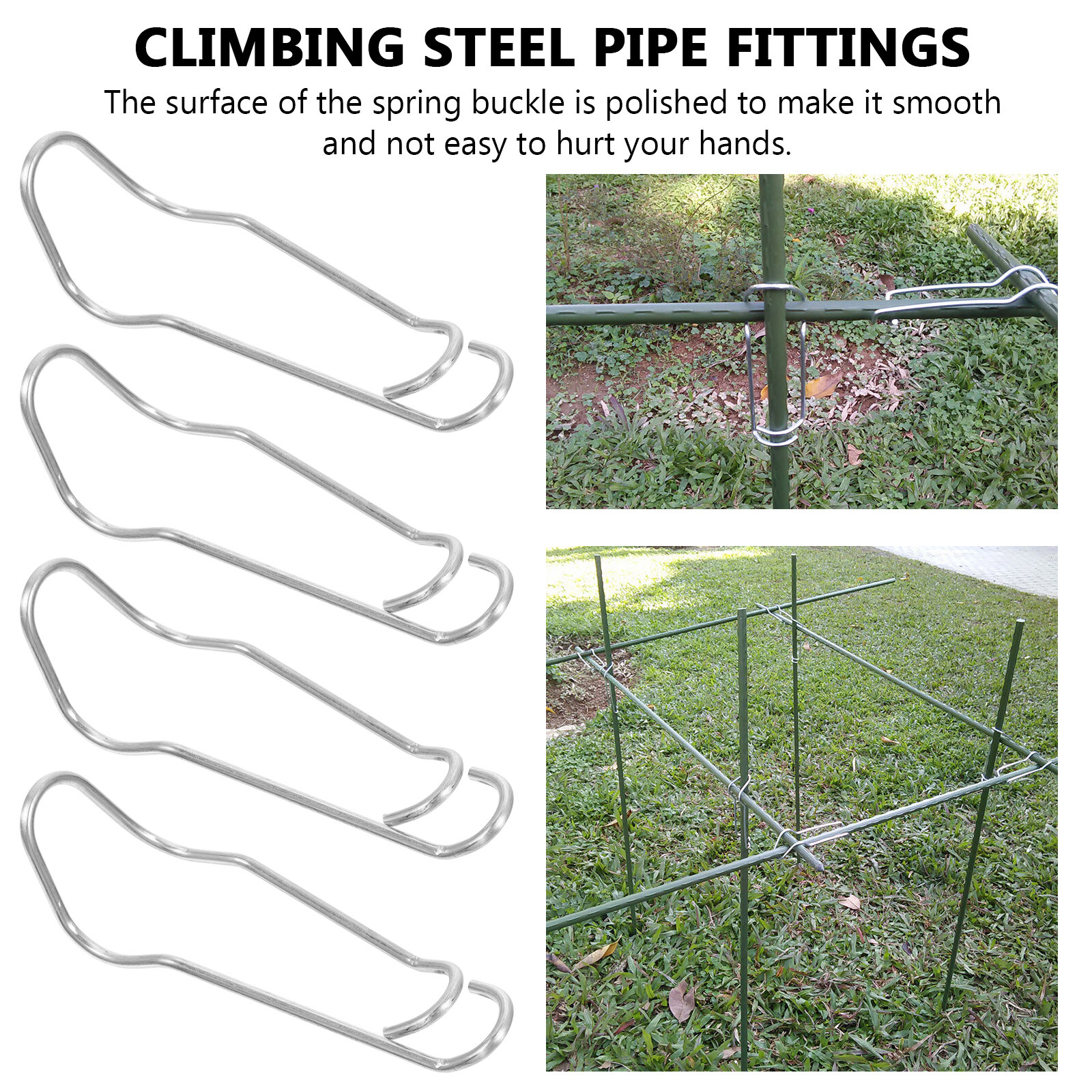 25pcs Cages Connector Vegetable Trellis Wire Clip Spring Buckle Wire ...