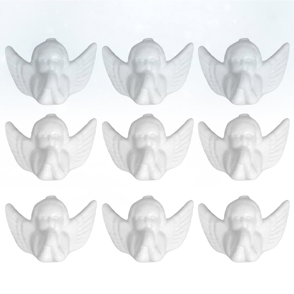 UPOUART DIY Angel Model White Foam Craft Ornaments For Children ...