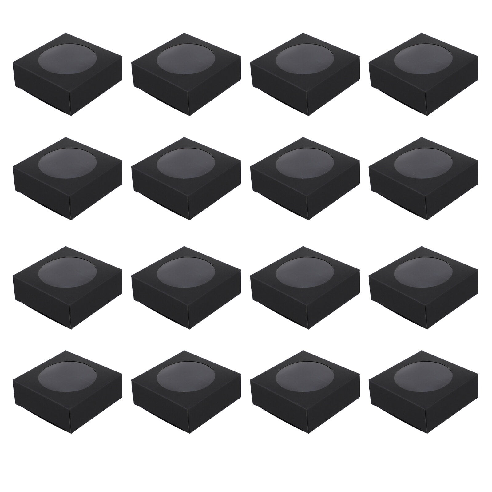 25pcs Clear Window Packaging Boxes Kraft Paper Cupcake Boxes Egg Tart ...