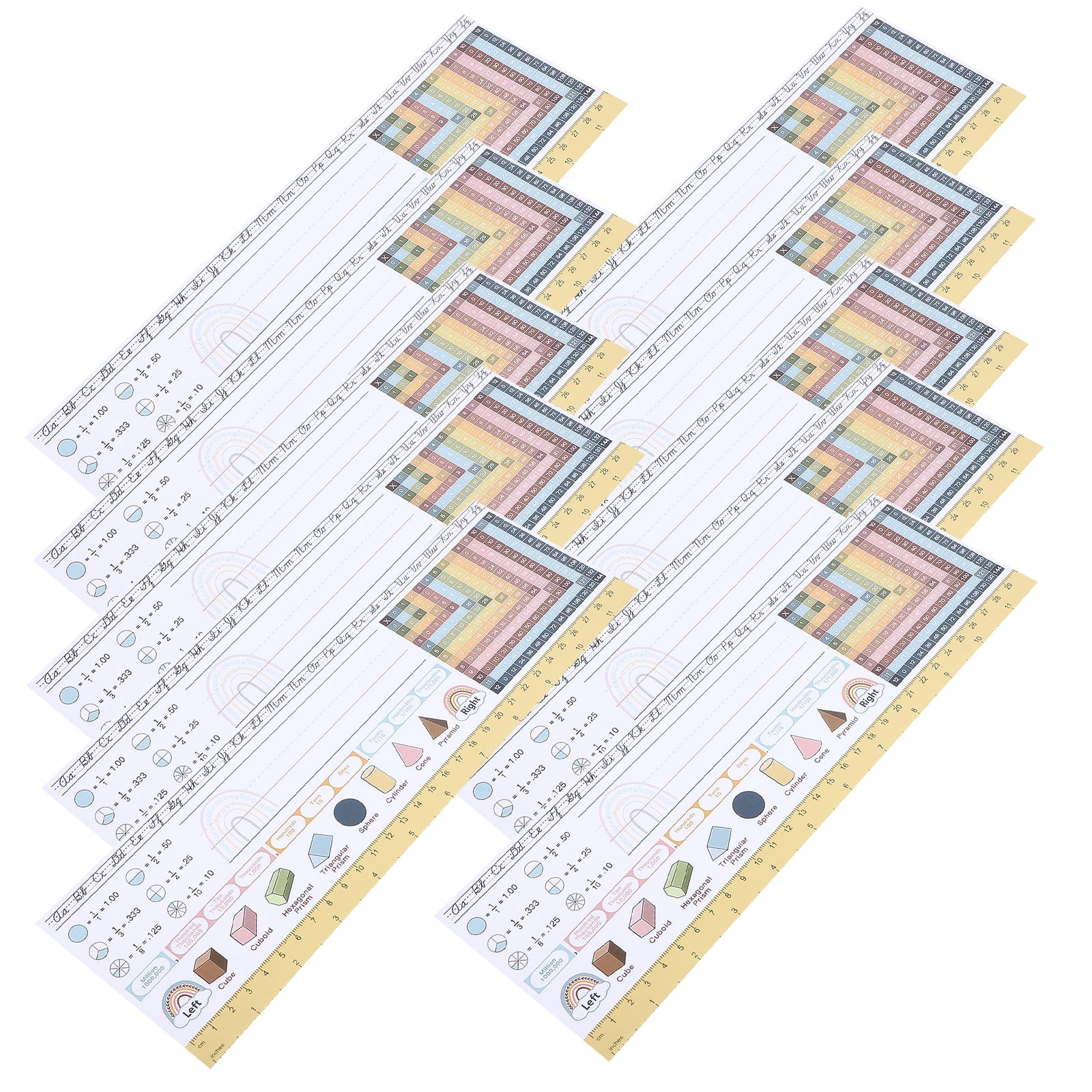 25pcs Colorful Paper Nameplates for School Classroom Desks Alphabet ...