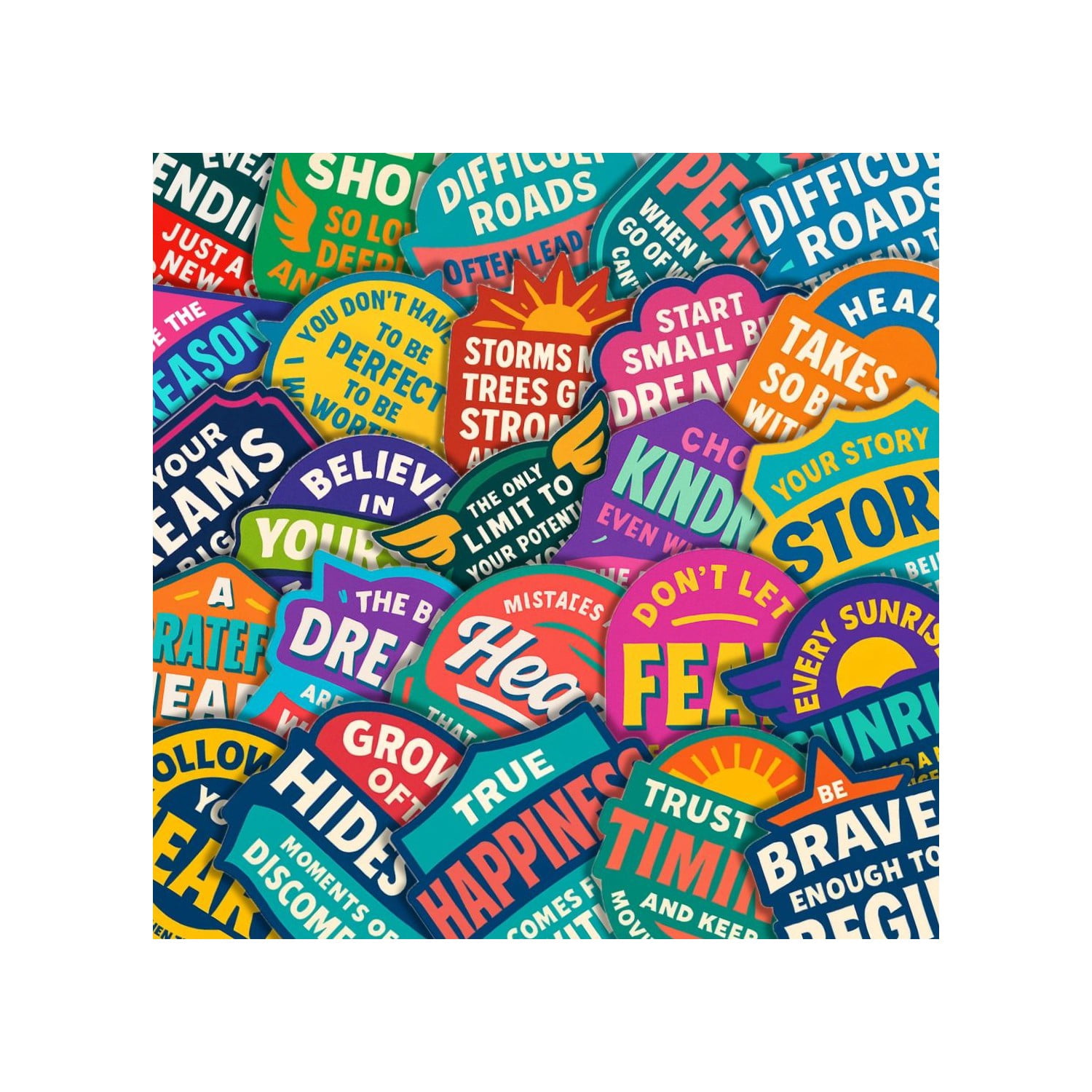25pcs Creative Sticker Pack, Waterproof Vinyl Decals for Laptops ...