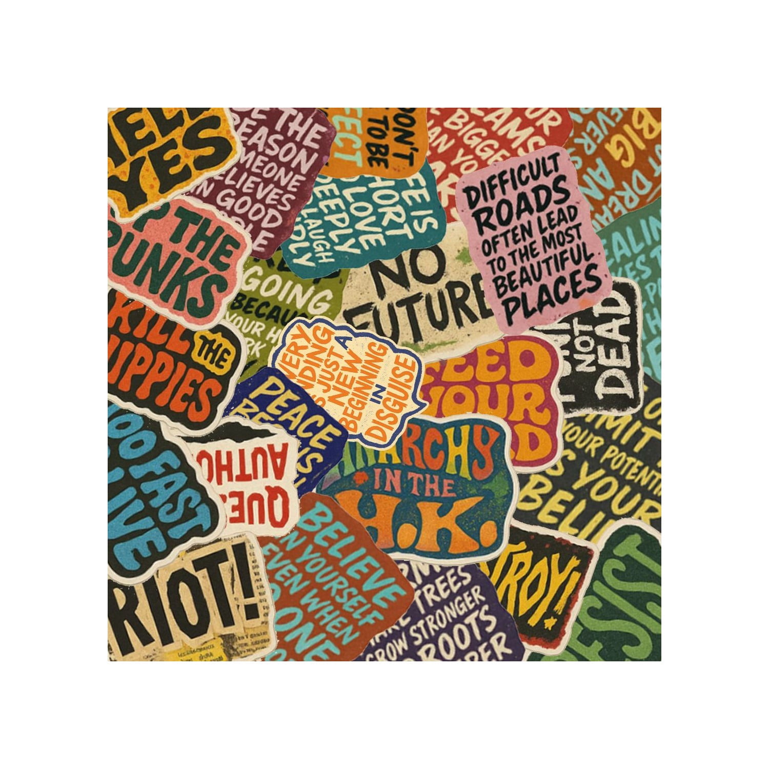 25pcs Creative Sticker Pack, Waterproof Vinyl Decals for Laptops ...