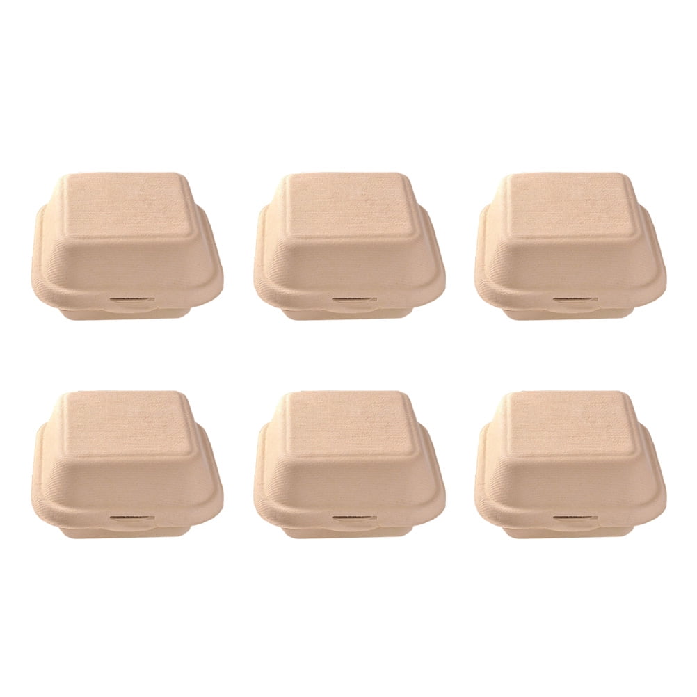 25pcs Disposable Meal Prep Containers Degradable Paper Food Takeout Box ...