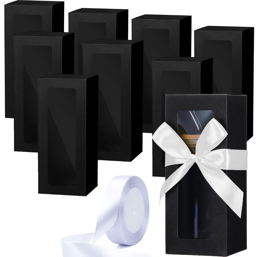 25pcs Gift Boxes with 1roll 24 Yard White Ribbon for Sublimation Glass ...