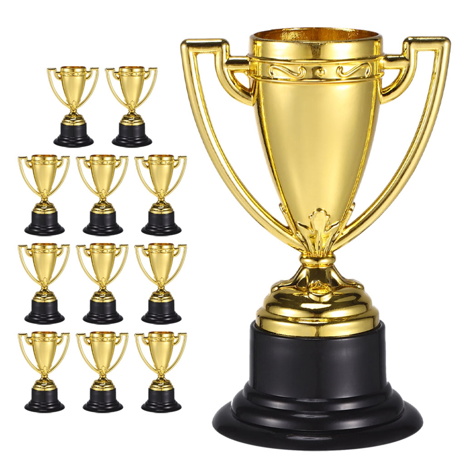 25pcs Gold Trophy Award Cups Plastic Gold Mini Trophies Competitions ...