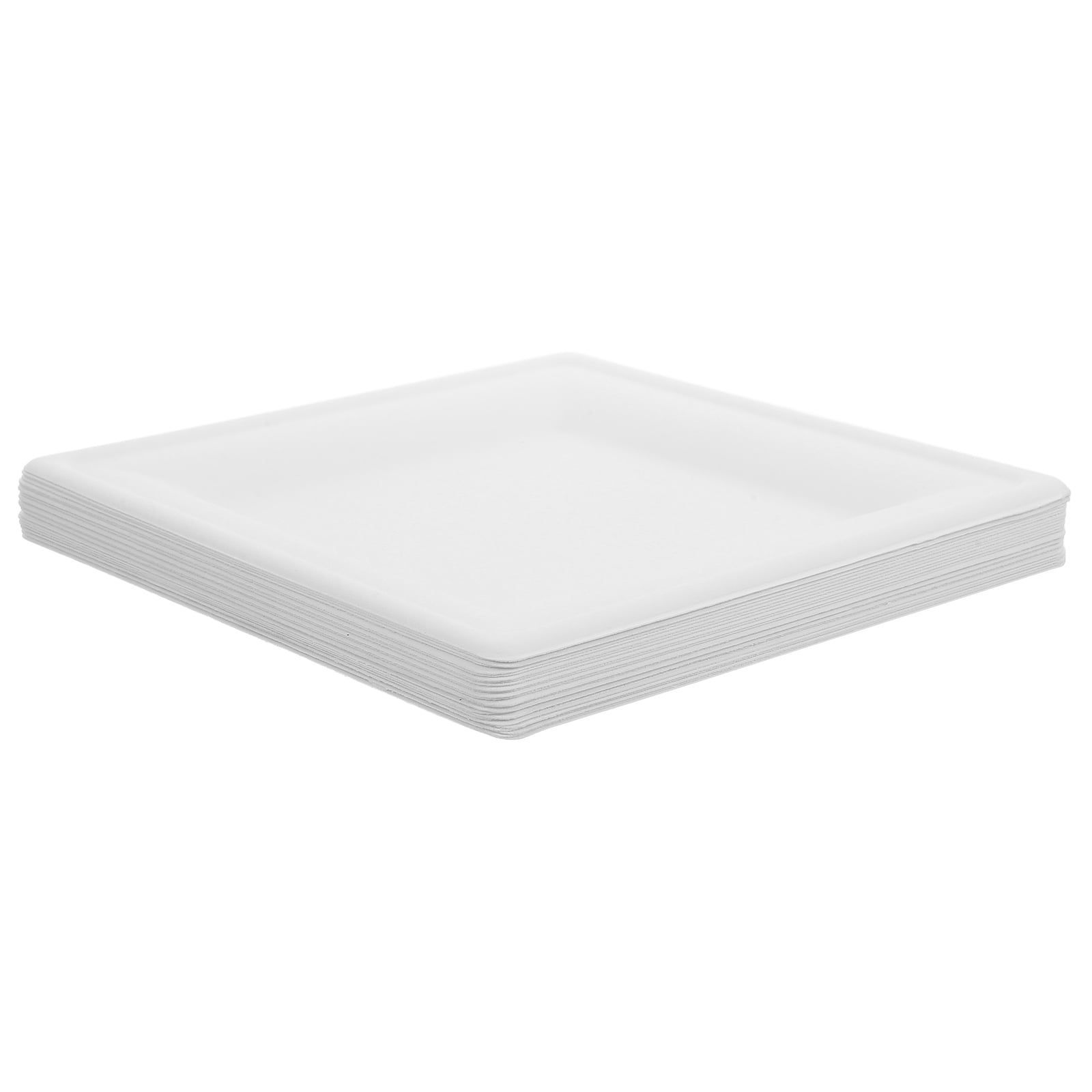 25pcs Heavy Duty White Square Paper Plates For Outdoor Gatherings ...