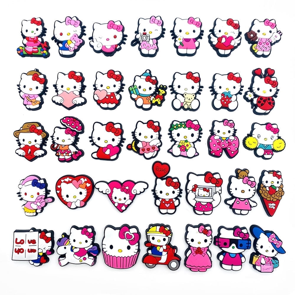 25pcs Hello Kitty Shoe Charms - Cute PVC Clog Decorations for Garden ...