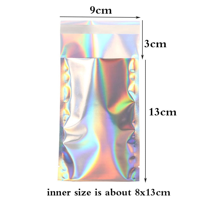 25pcs Holographic Rainbow Flat Foil Mailing Envelope Large Laser Self ...