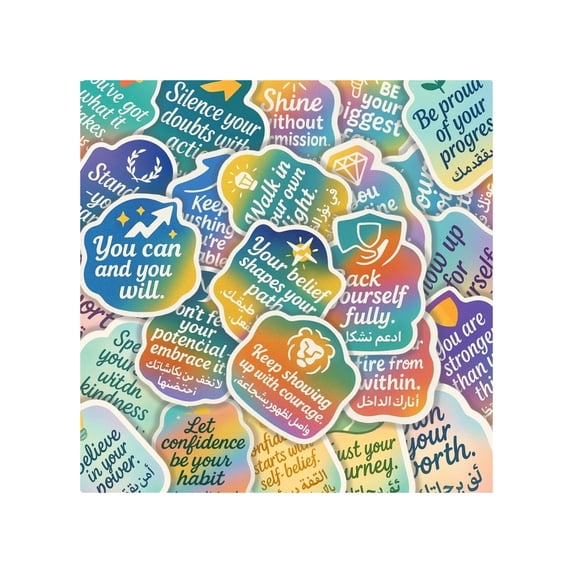 25pcs Inspirational Sticker Pack, Waterproof Vinyl Decals for Laptops ...