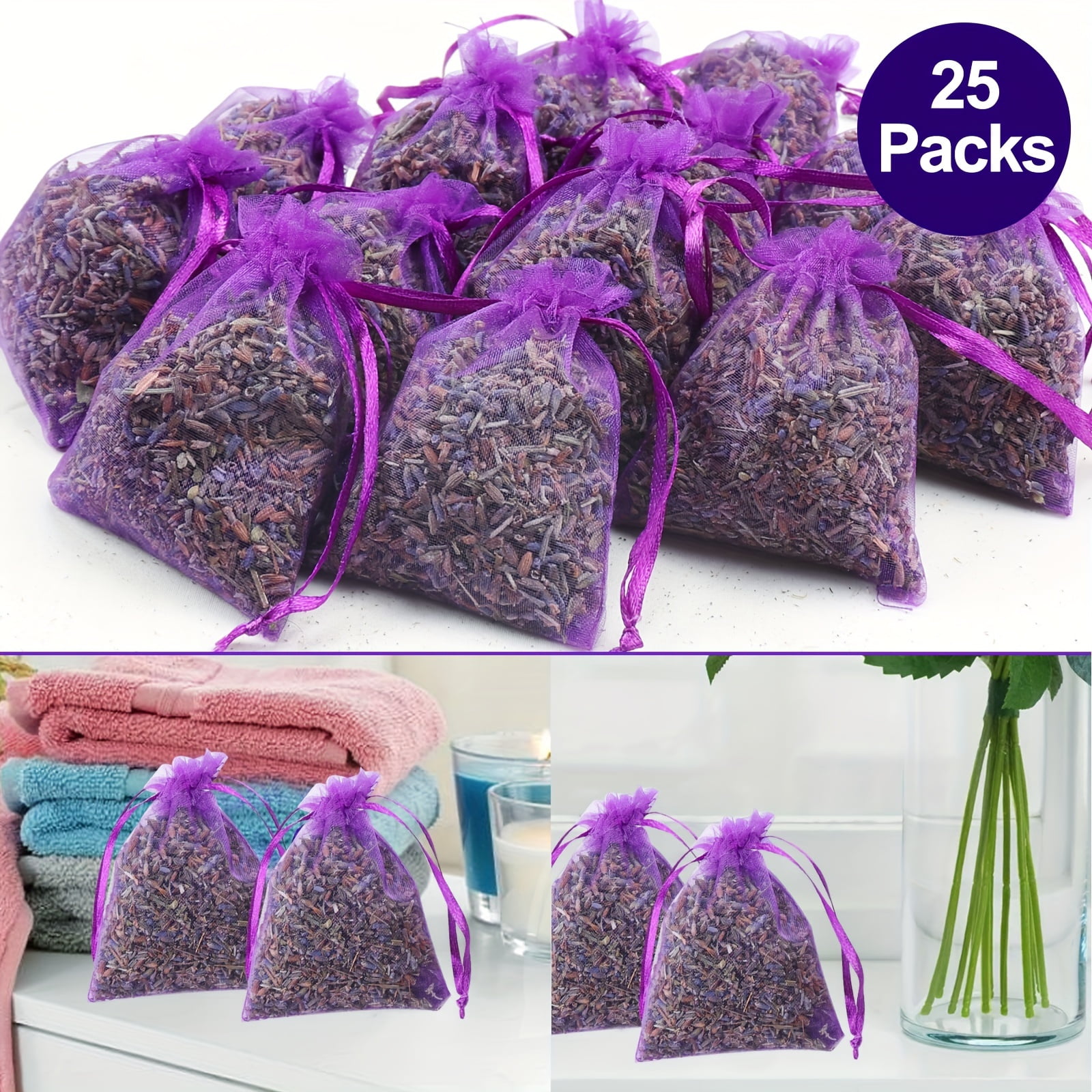 25pcs Lavender Sachet Loose French Lavender Sachet Suitable For Drawers ...